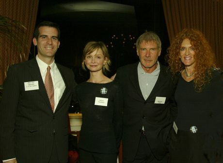 Eric Garcetti Harrison Ford Calista Flockhart Editorial Stock Photo ...