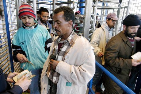 Border Control Between Spanish Enclave Ceuta Editorial Stock Photo ...