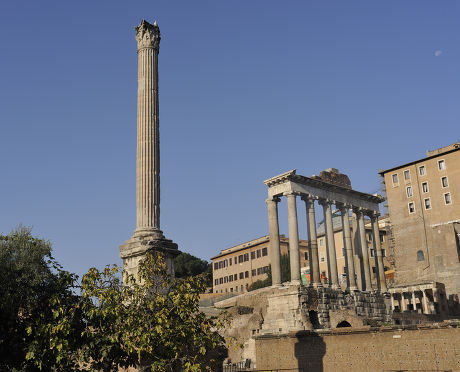 Column Phocas Columns Temple Saturn Roman Editorial Stock Photo - Stock ...