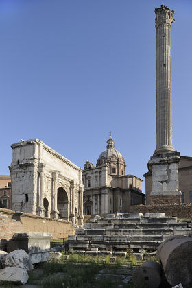 Rostra Column Phocas Septimius Severus Arch Editorial Stock Photo ...