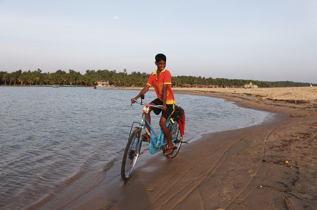 Proud Boy Riding Bike Along Poovar Editorial Stock Photo - Stock Image | Shutterstock