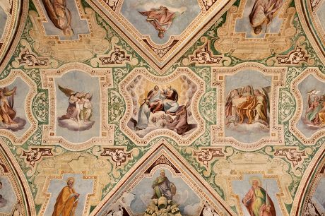 Ceiling Frescoes Portico Loggia Delle Benedizioni Editorial Stock Photo ...
