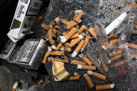 Cigarette Ends Ash Dustbin Editorial Stock Photo - Stock Image ...