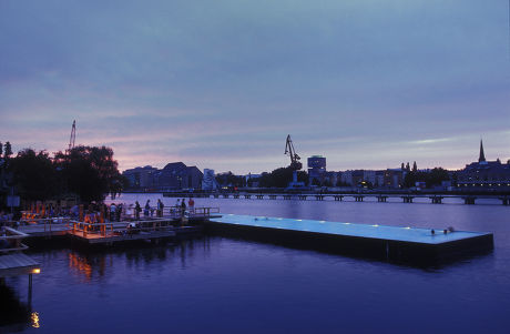 Badeschiff Bathing Ship Public Swimming Pool Editorial Stock Photo ...