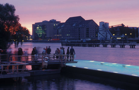 Badeschiff Bathing Ship Public Swimming Pool Editorial Stock Photo ...