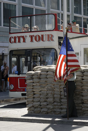 Sightseeing Bus Checkpoint Charlie Kreuzberg Quarter Editorial Stock ...