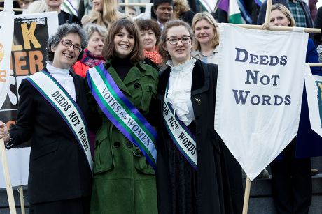 Helen Pankhurst Gemma Arterton Laura Pankhurst Editorial Stock Photo ...