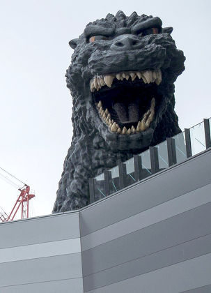 Godzillas Head Replica Installed On Rooftop Editorial Stock Photo ...