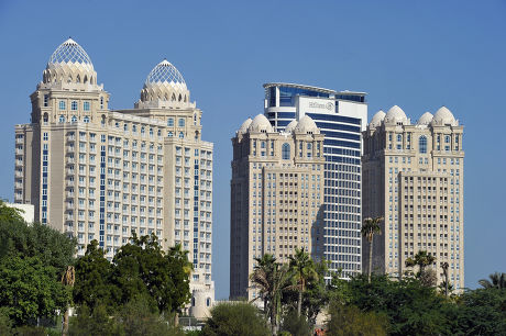 Falcon Pearl Towers Doha Hilton Hotel Editorial Stock Photo - Stock ...