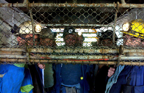 Miners Being Brought Pit Lift Last Editorial Stock Photo - Stock Image ...