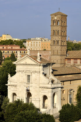 Basilica Santa Francesca Romana Campanile Forum Editorial Stock Photo ...