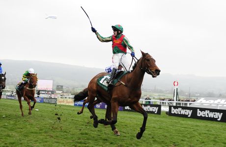 Cheltenham Moon Racer Tom Scudamore Winning Editorial Stock Photo ...