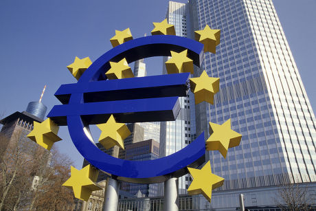 Euro Currency Symbol European Central Bank Editorial Stock Photo ...