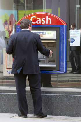 Man Cash Machine Nationwide Bank London Editorial Stock Photo - Stock ...