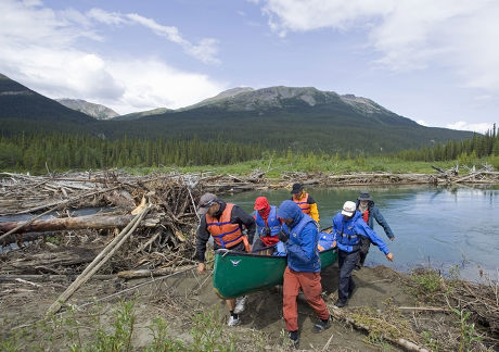 Model Released Men Portaging Carrying Canoe Editorial Stock Photo ...