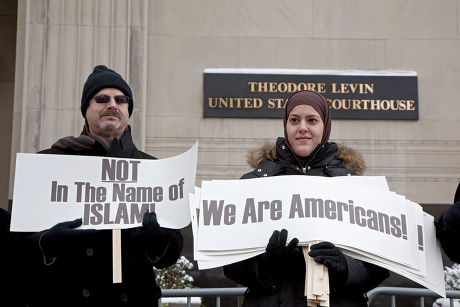 Muslims Picketed Outside Us District Court Editorial Stock Photo ...