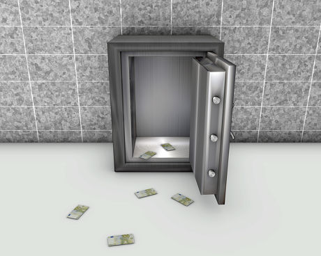 Empty Safe Vault Symbolic Image Bankruptcy Editorial Stock Photo ...