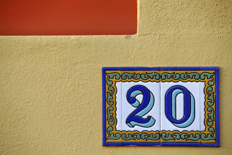 Closeup Street Number 20 Corralejo Fuerteventura Editorial Stock Photo ...