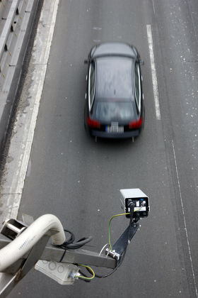 Mobile Tollbooth Sensors Highway Construction Site Editorial Stock ...
