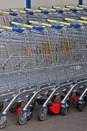 Shopping Carts Locks That Activated When Editorial Stock Photo - Stock ...