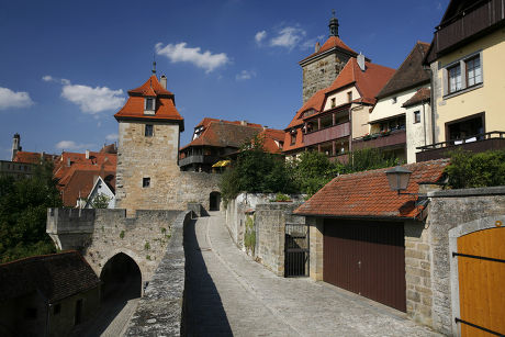 Kobolzeller Tor Gate Historic Town Rothenburg Editorial Stock Photo ...