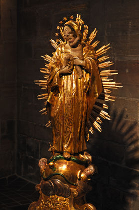 Gilded Madonna Ca 1500 Cathedral St Editorial Stock Photo - Stock Image ...