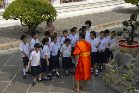 Theravada Buddhism Monk Guide School Class Editorial Stock Photo ...