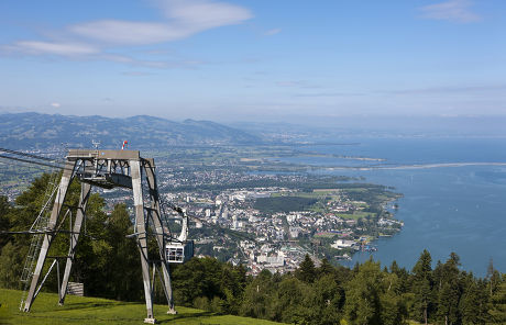 View Pfaender Cable Car Over Bregenz Editorial Stock Photo - Stock ...
