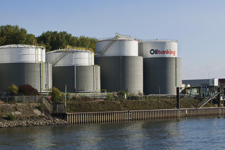 Oil Tanks Different Sizes Concrete Shells Editorial Stock Photo - Stock ...