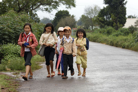 Children Walking Home Primary School Dliya Editorial Stock Photo ...