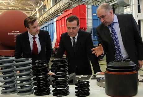 Russian Prime Minister Dmitry Medvedev Left Editorial Stock Photo ...
