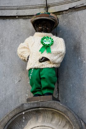 Manneken Pis Wearing Irish Outfit Editorial Stock Photo - Stock Image ...