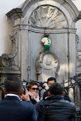 Manneken Pis Wearing Irish Outfit Editorial Stock Photo - Stock Image ...