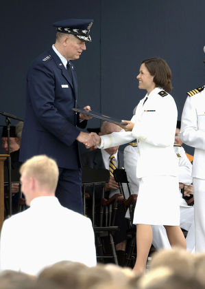 Ensign Colleen Maloney Receiving Her Diploma Editorial Stock Photo ...