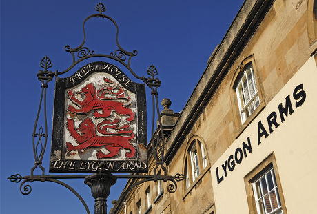 Old Inn Hotel Sign Lygon Arms Editorial Stock Photo - Stock Image ...