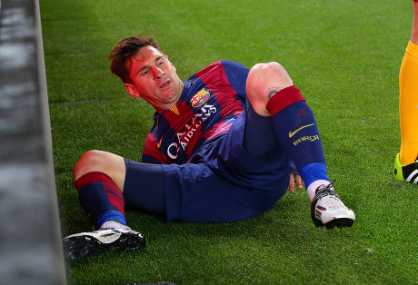 Lionel Messi Fc Barcelona Goes Down Editorial Stock Photo - Stock Image ...