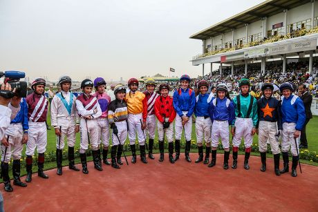 Photoshoot All Jockeys Before Last Race Editorial Stock Photo - Stock ...