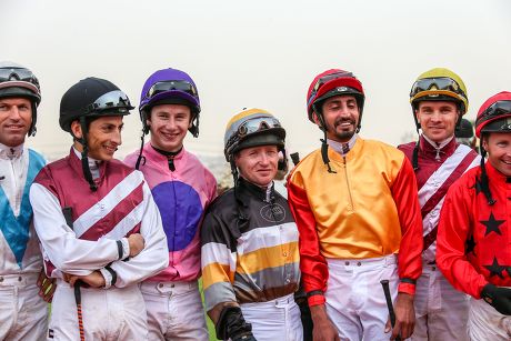 Photoshoot All Jockeys Before Last Race Editorial Stock Photo - Stock ...