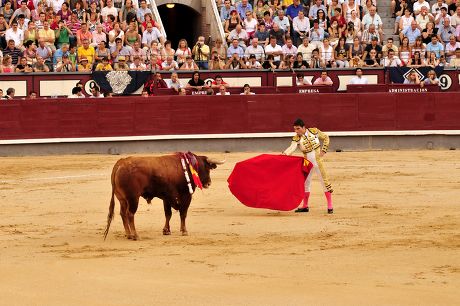 Bullfighter Matador Scarlet Cape Muleta Sword Editorial Stock Photo ...