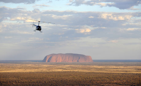 Aerial View Helicopter Front Uluru Ayers Editorial Stock Photo - Stock ...