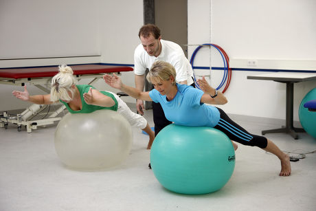 Model Released Physiotherapy Exercises Using Exercise Editorial Stock ...