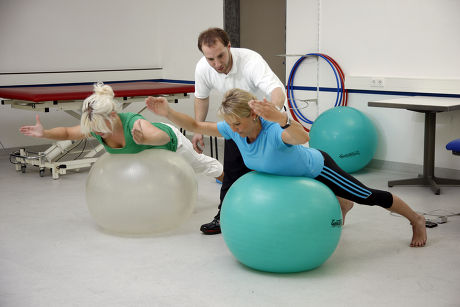 Model Released Physiotherapy Exercises Using Exercise Editorial Stock ...