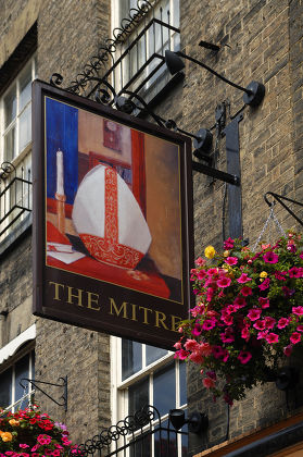 Pub Sign Mitre 17 Bridge Street Editorial Stock Photo - Stock Image ...