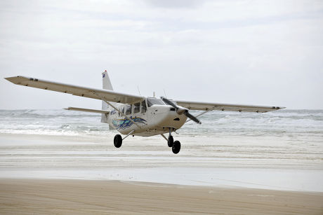 Aircraft On Seventyfive Mile Beach Official Editorial Stock Photo ...