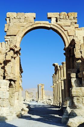 Hadrians Gate Entrance Excavation Site Palmyra Editorial Stock Photo - Stock Image | Shutterstock