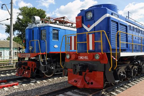 Two Soviet Diesel Electric Locomotives Exhibits Editorial Stock Photo ...