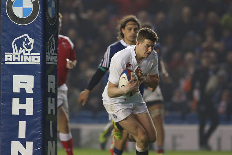 Englands George Perkins Saracens Scores Try Editorial Stock Photo ...