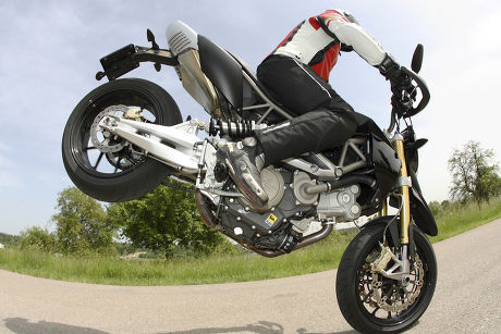 Aprilia Dorsoduro Motorcycle Stoppie Editorial Stock Photo - Stock ...