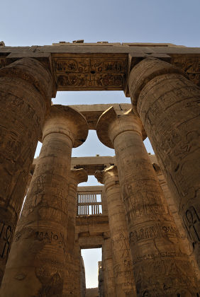 Colossal Papyrus Columns Great Hypostyle Hall Editorial Stock Photo ...