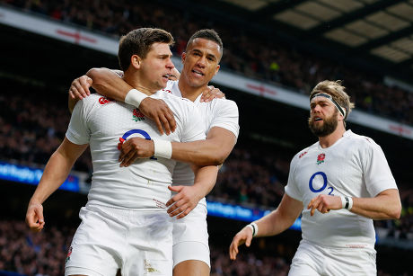 England Scrumhalf Ben Youngs Celebrates Winger Editorial Stock Photo ...